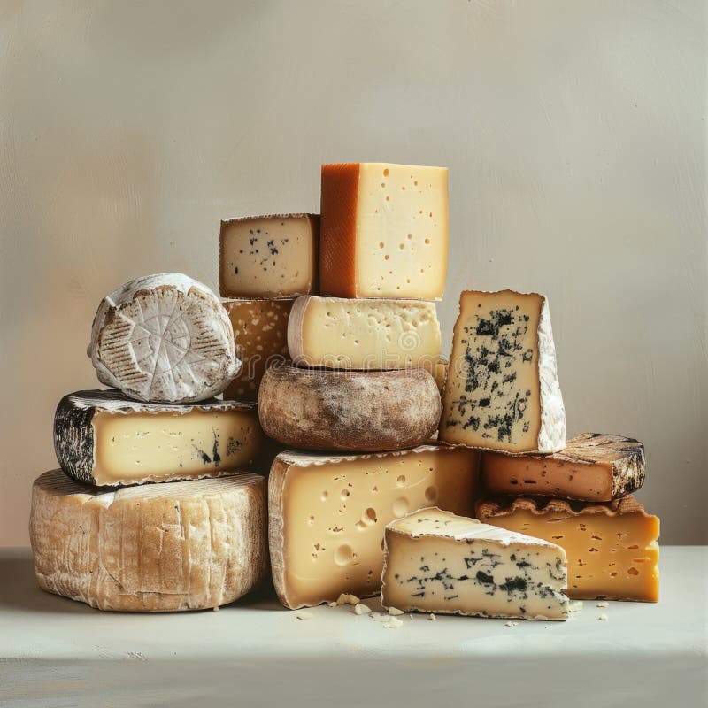 Different Sorts of Cheese Set Stock Photo - Image of organic, portion ...