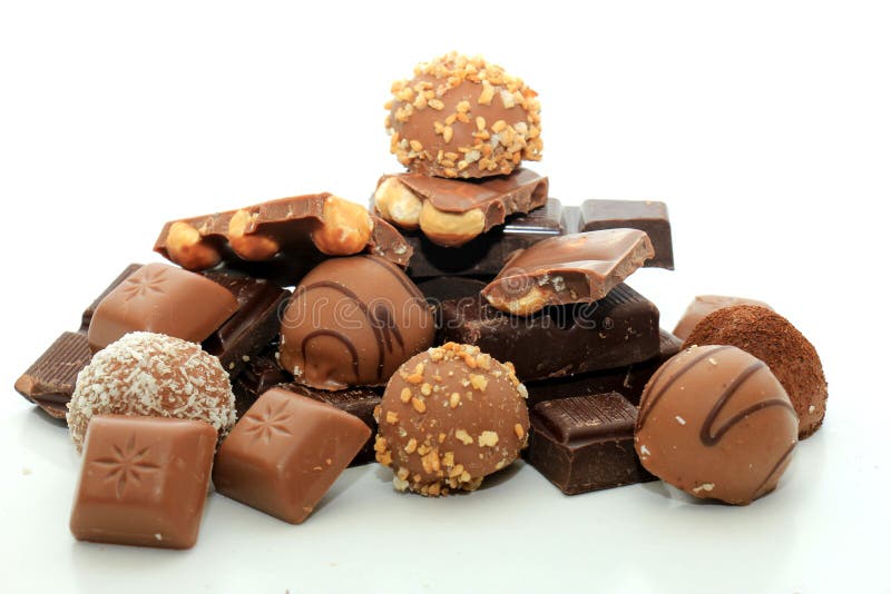 Different Sorts of Chocolates Stock Image - Image of praline, food ...