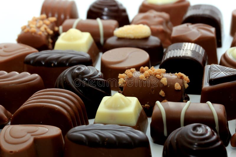 Different Sorts of Chocolates Stock Image - Image of praline, food ...