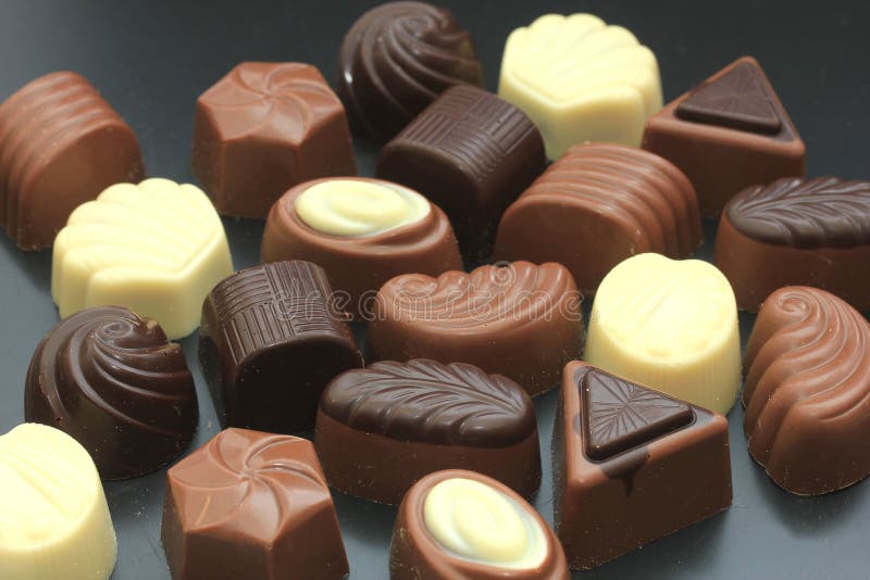 Different Sorts of Chocolates Stock Photo - Image of confectionery ...