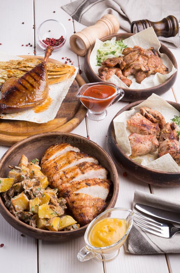 Different Sorts of Grilled Meat Stock Image - Image of meal, lamb: 81599631