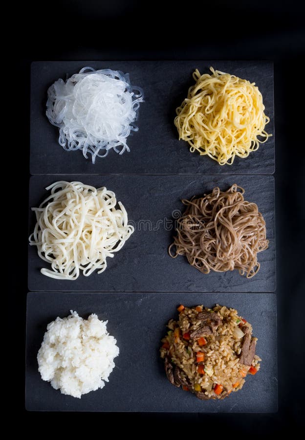 Different Sorts of Wok Basics Stock Image - Image of close, instant ...