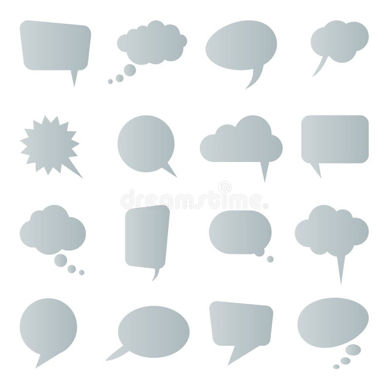 Different Speech Bubbles Collection Stock Vector - Illustration of ...