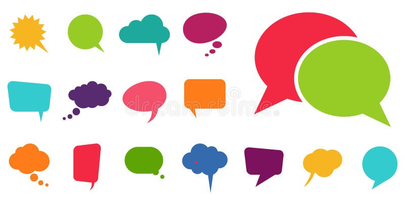Different Speech Bubbles Collection Stock Vector - Illustration of idea ...