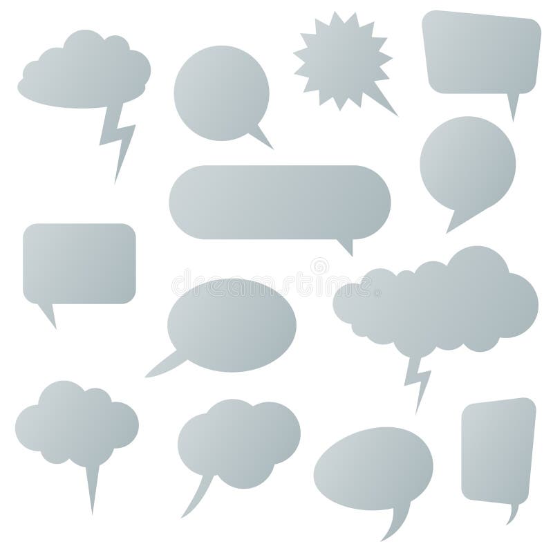 Different Speech Bubbles Collection Stock Vector - Illustration of ...