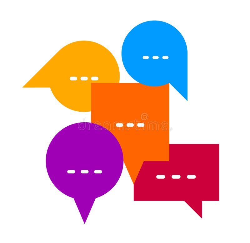 Different Speech Bubbles Composition Vector Flat Design Isolated on ...