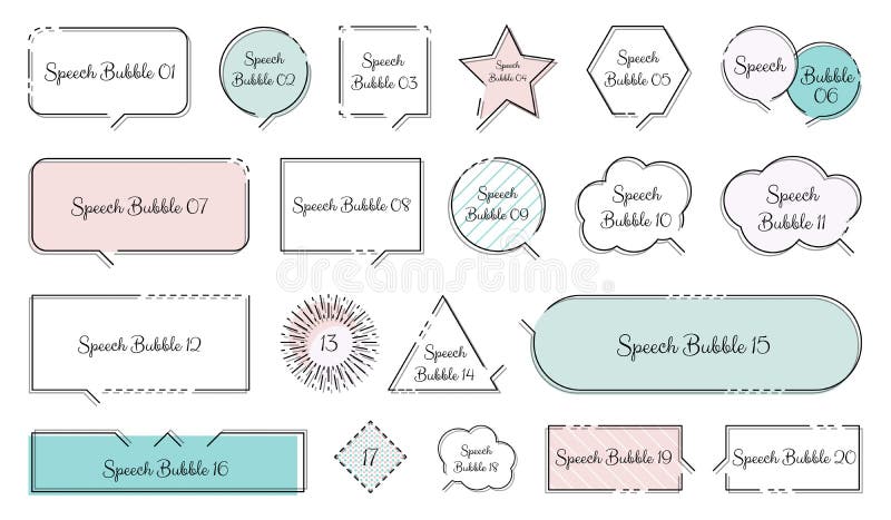 Different Speech Bubbles Set - Colorful Vector Illustrations Isolated ...