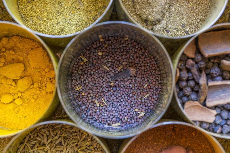 Different spices stock image. Image of chili, close - 177849145