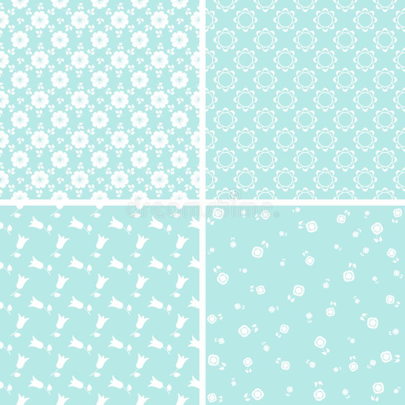 Different spring patterns. stock illustration. Illustration of beauty ...