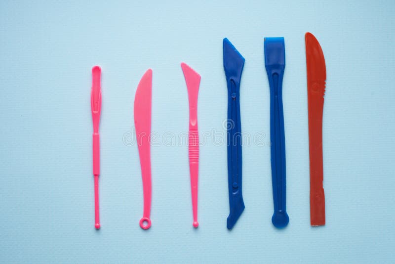 Different Stacks or Tools for Sculpting. Different Colors of Devices ...