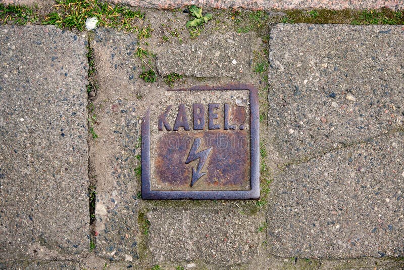 Different Stone Ground Cover Pattern Electric Wire Stock Photo - Image ...