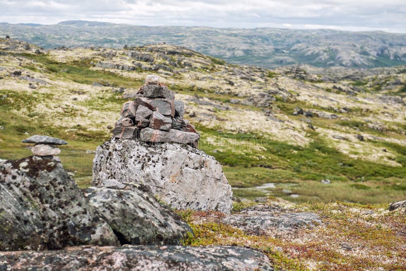Different Stones Stacked in a Balanced Formation in the Tundra Stock ...
