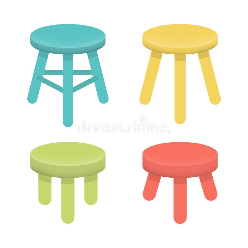 Three legged stool stock vector. Illustration of legs - 94251782