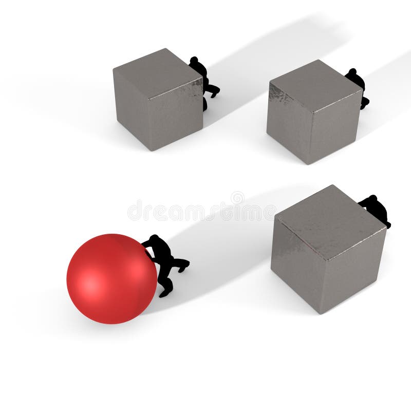 Different Strategies To Achieve the Same Goal. Stock Illustration ...