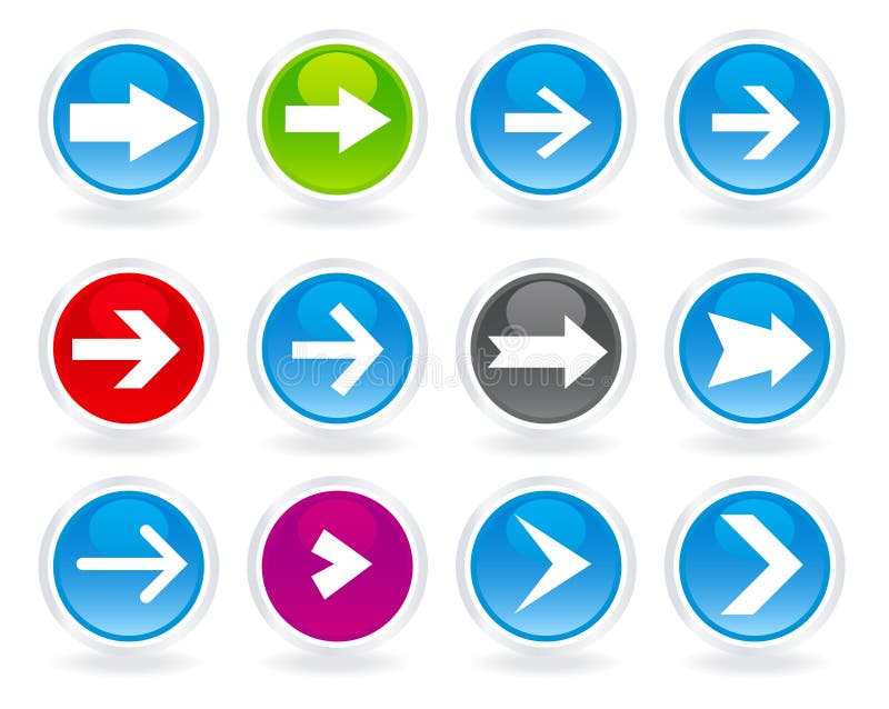 Different style arrows stock illustration. Illustration of flow - 24346396