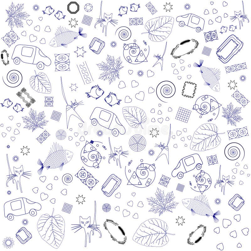 Different Style Design Elements.a Pattern of Different Shapes Stock ... Different Style Design Elements.a Pattern of Different Shapes Stock ...