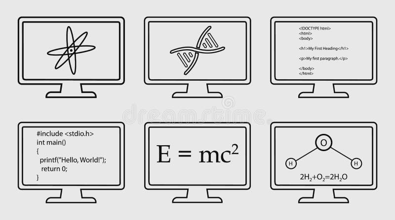 Different Subject Line Icon Set. Stock Vector - Illustration of symbol ...