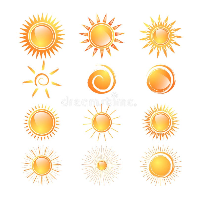 Different Sun Set stock illustration. Illustration of sunset - 67119299