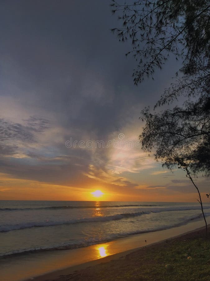 A different sunset stock photo. Image of reflection - 204559732