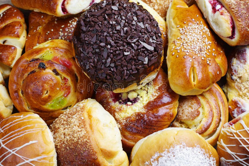 Different sweet buns stock photo. Image of round, pastry - 29017194