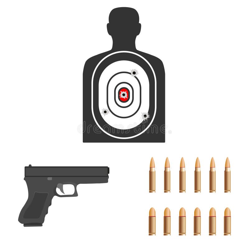 Bullets for sniper rifle stock illustration. Illustration of ammunition ...