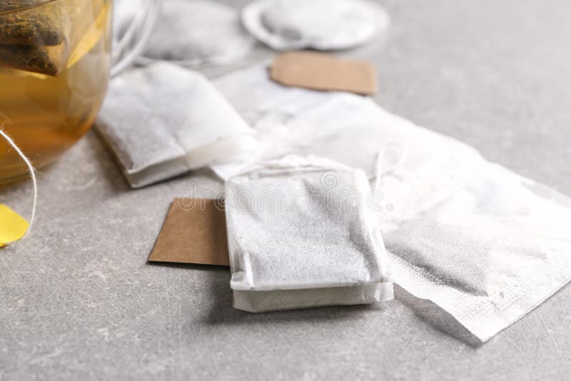 Different Tea Bags on Table Stock Photo - Image of taste, healthy ...