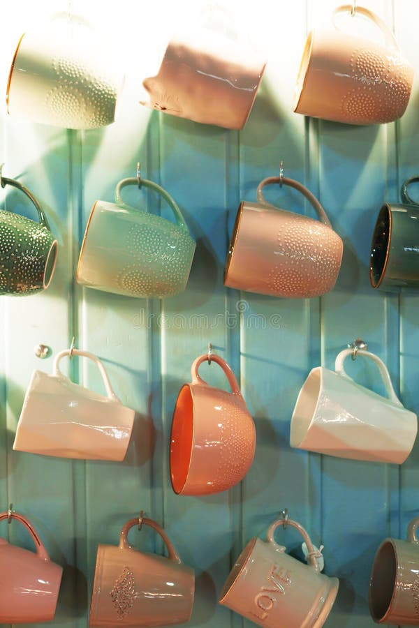 Different tea cups stock image. Image of porcelain, ceramic - 96344575