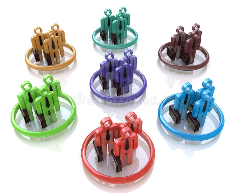 Different teams symbol 3D stock illustration. Illustration of computer ...