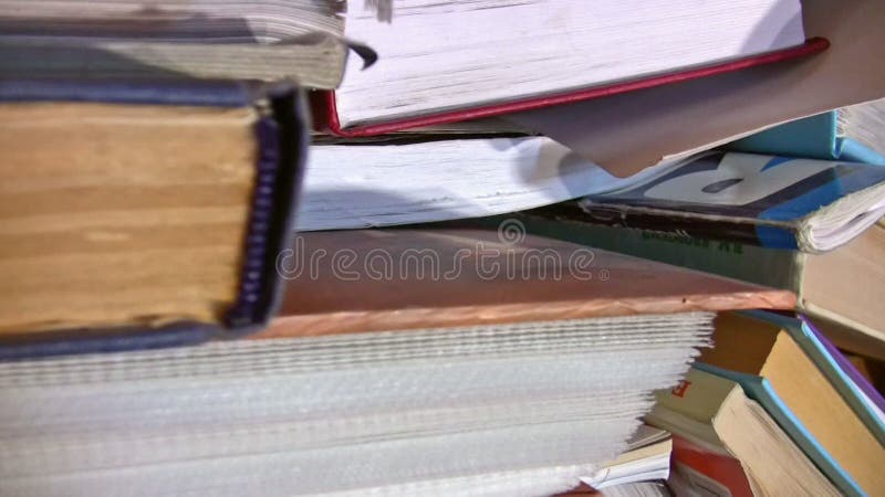 Different Textbooks Books Panning Library Stock Footage - Video of ...