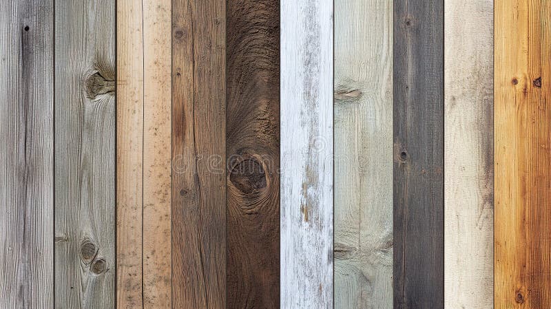 Different Textures and Colors of Wooden Planks Arranged Vertically for ...