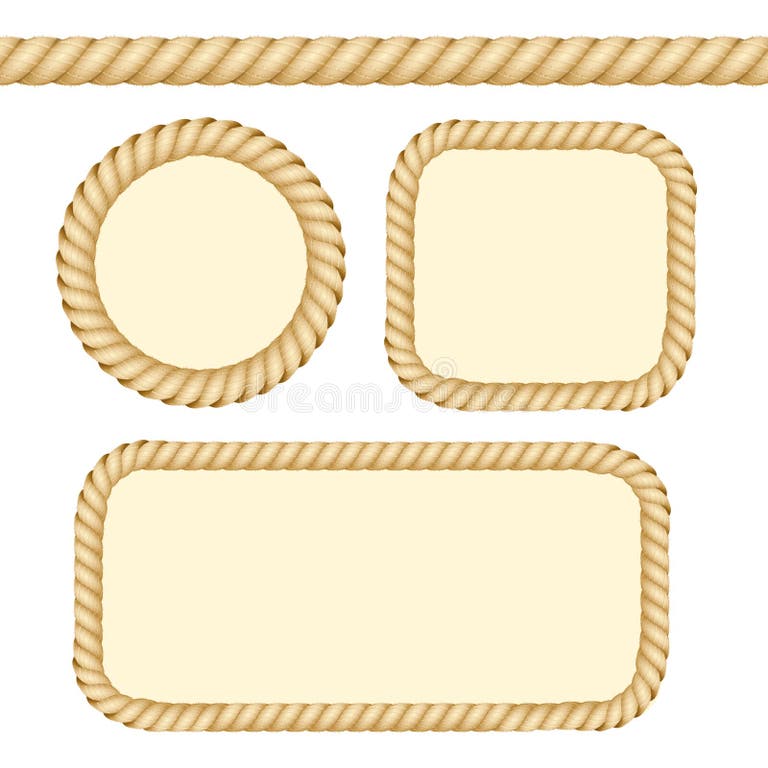 Different Thickness Rope Frames Stock Illustrations – 5 Different ...