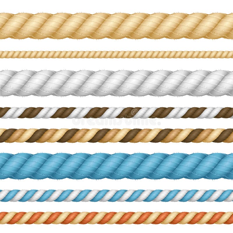 Nautical Rope Knots Vector Decorative Vintage Elements Stock Vector ...