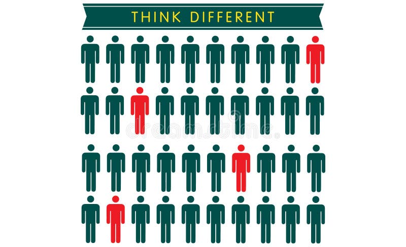 Different Thinking Color Vector. Stock Vector - Illustration of arrow ...