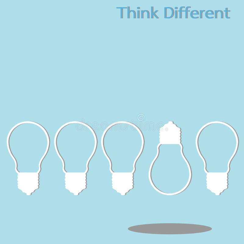 Different thinking stock vector. Illustration of lightbulb - 47034046