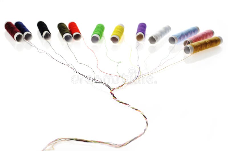 Vertical Shot Row Different Color Threads Stock Photos - Free & Royalty ...