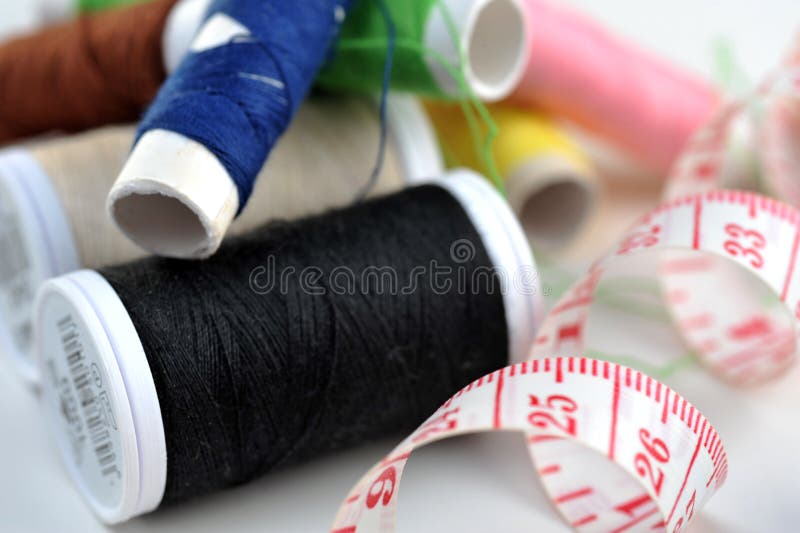 Different Threads on the Table Stock Image - Image of embroidery, shot ...