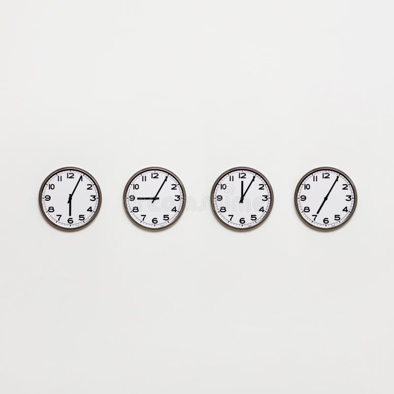 Different Time Zone Clocks on Wall. Conceptual Image Stock Photo ...