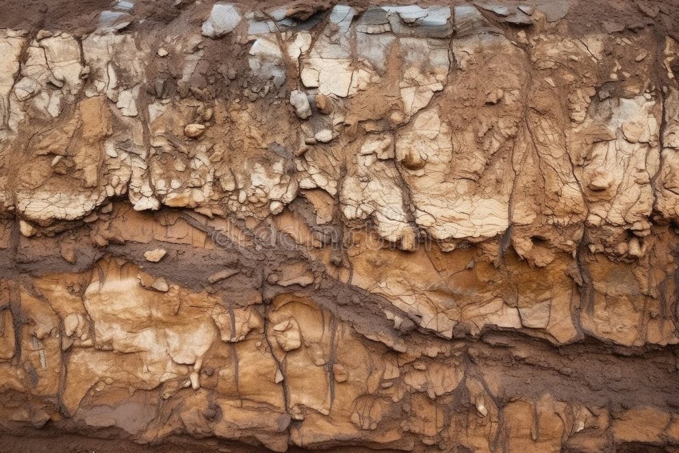 Different Tones of Brown in Mud Layers Stock Photo - Image of textures ...