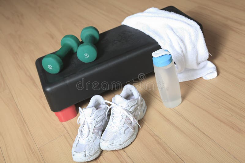 Different Tools for Fitness in a Gym Stock Image - Image of shape ...