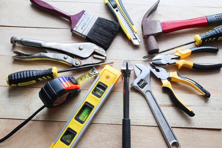 Different Tools and Hardware Instruments in Technicians Work for Repair ...