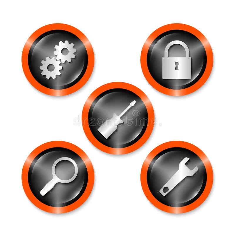 Different tools stock vector. Illustration of padlock - 64435856