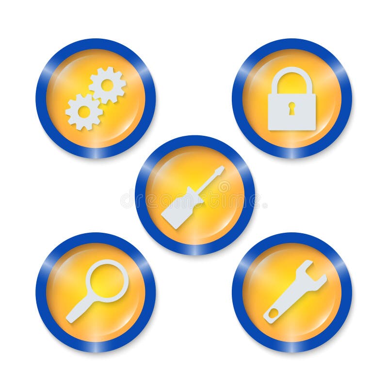 Different tools stock vector. Illustration of round, project - 65633846