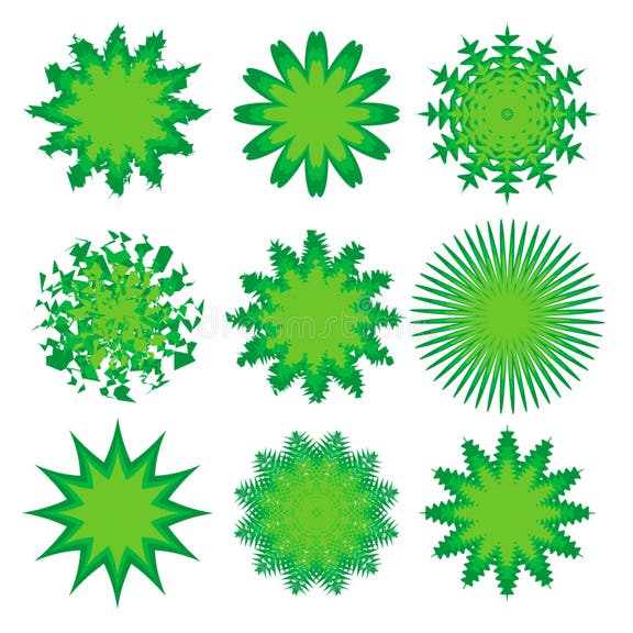 Different Trees top view stock vector. Illustration of design - 60719518