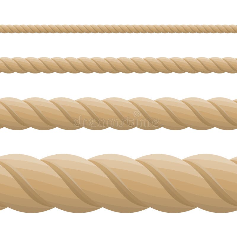 Seamless Brown Rope Texture Stock Vector - Illustration of ropes ...