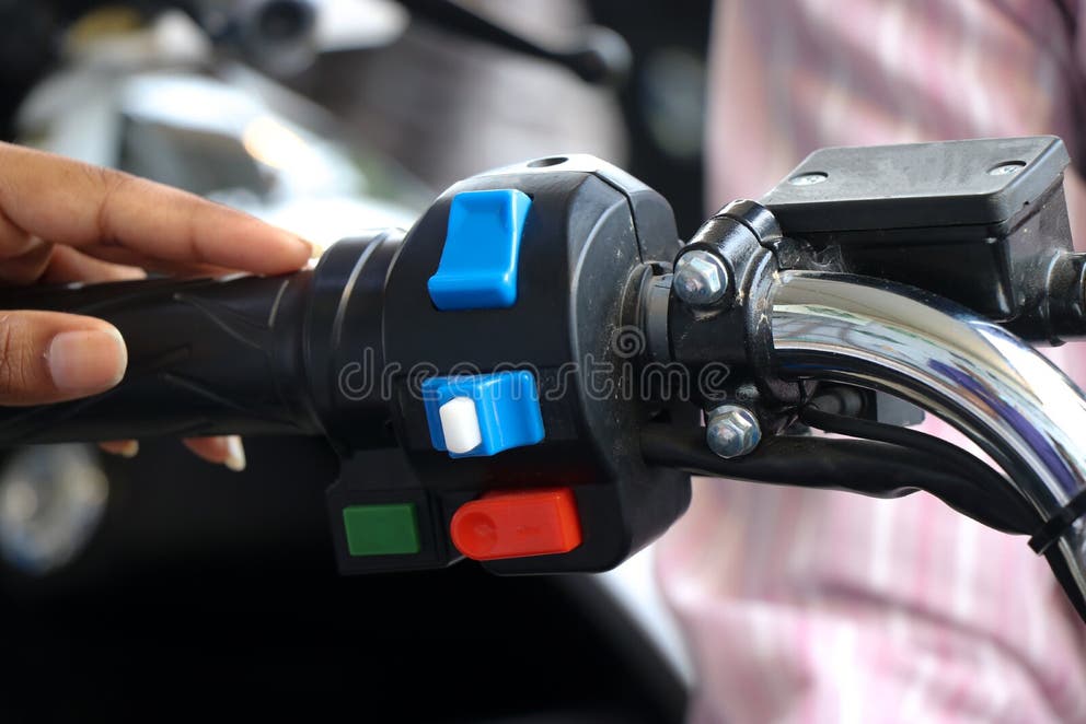 Different Type of Control Switches on a Bike Handle or Handlebar with ...