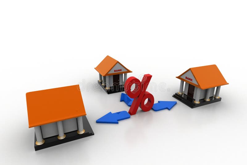 Different Type Interest Rates in the Bank Stock Illustration ...