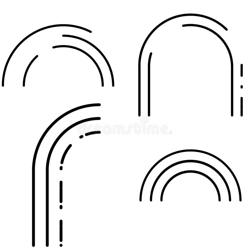 Different Type Line Icon Vector Design Stock Illustration ...