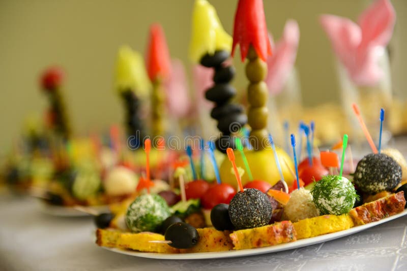 Different Type of Prepared Food in a Plate Stock Image - Image of ...