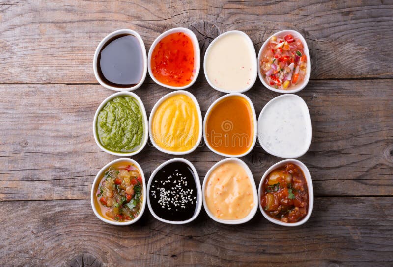 Different type of sauces stock image. Image of sauce - 113081919