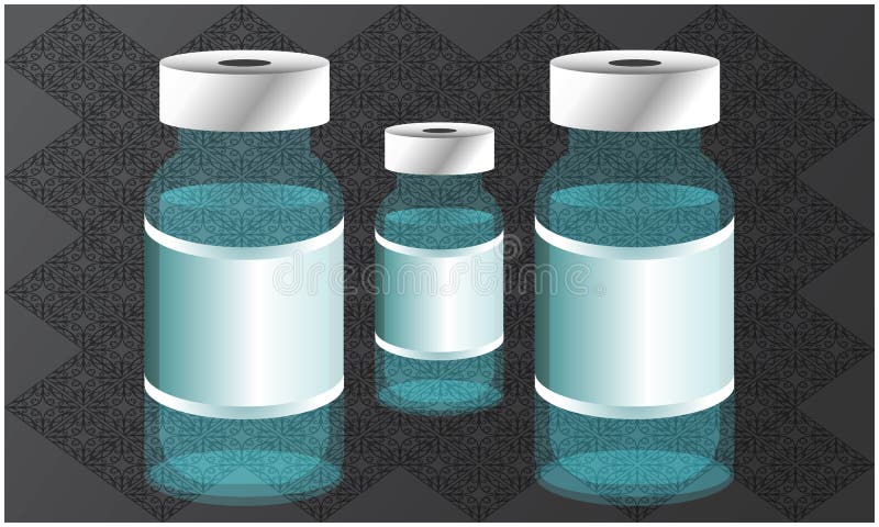 Different Type of Water Bottle on Abstract Background Stock Vector ...